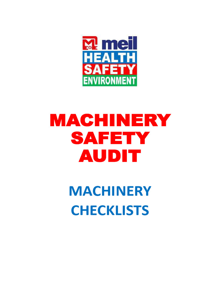 HSE 8018 MDOC Machinery Safety Checklists Final | PDF | Vehicles ...