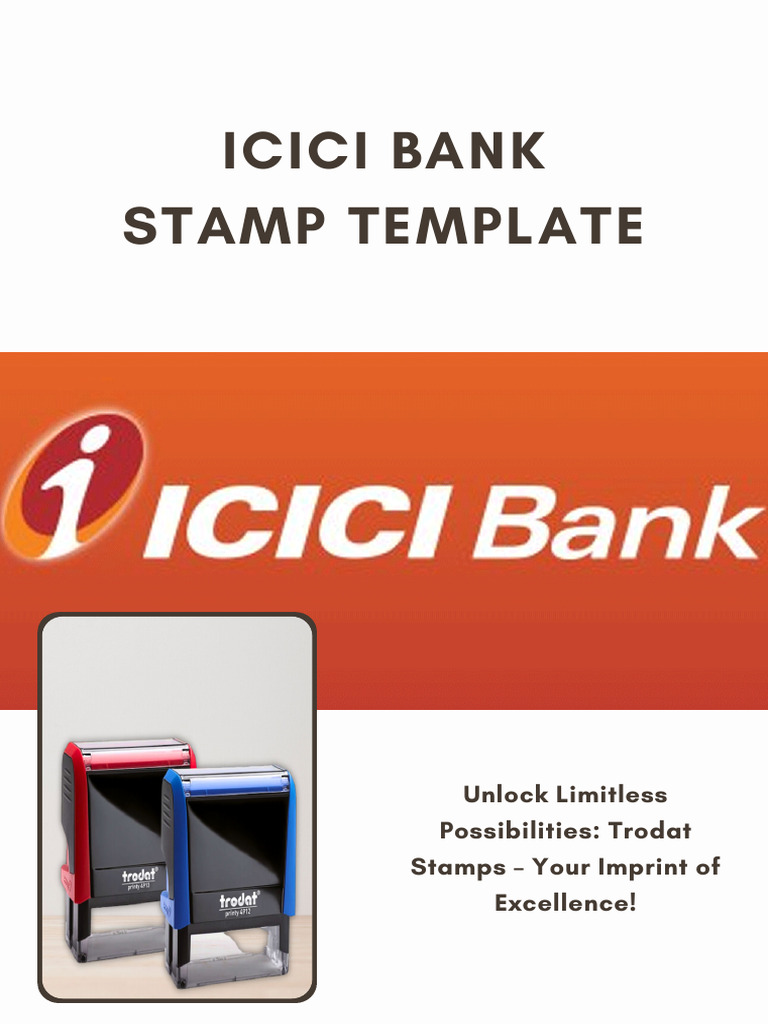 ICICI Bank Trodat Stamp Template | PDF