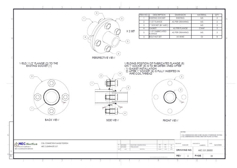 Assembly Flange Coil Connection | PDF | Mechanical Engineering | Plumbing