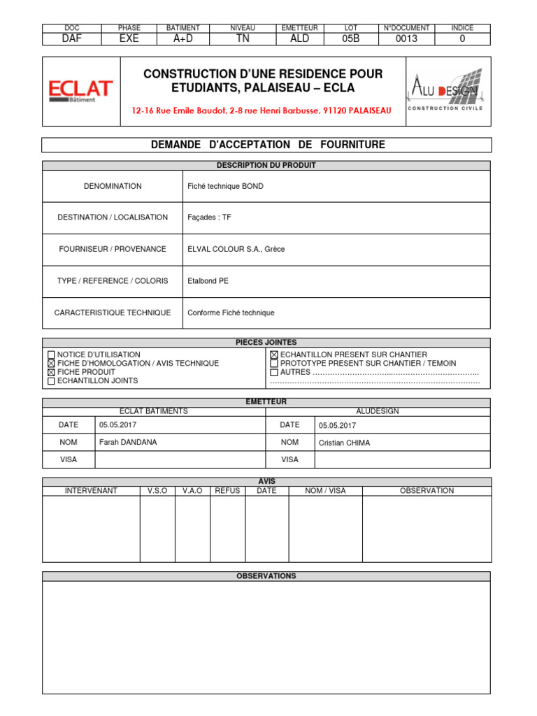 Avis Technique 214-1644 V1 | PDF | Aluminium | Young's Modulus