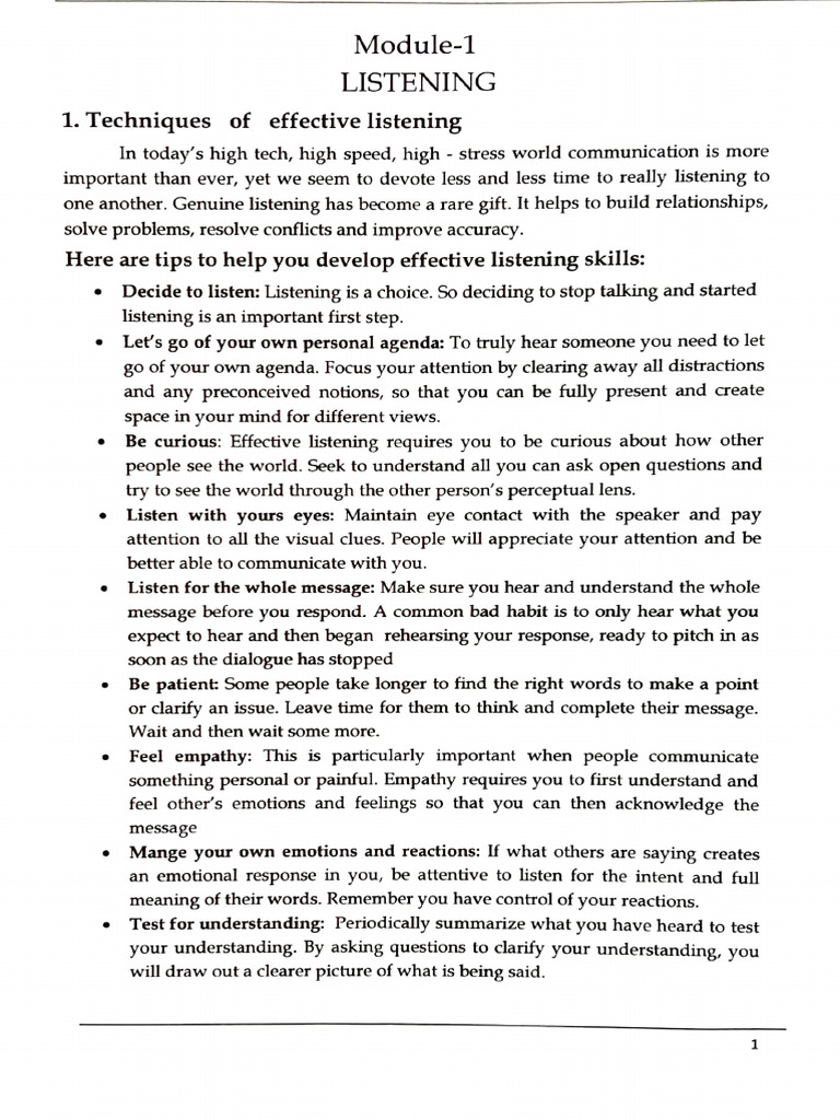 Communication Skills Notes | PDF