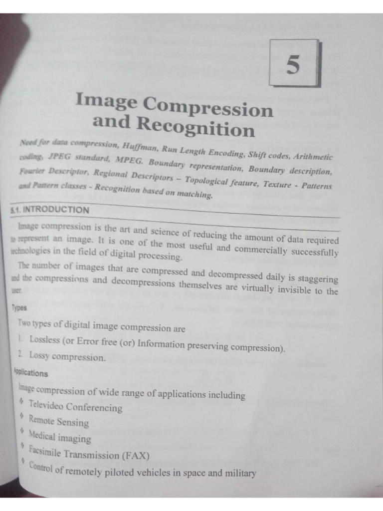 Image Processing Unit 5 | PDF