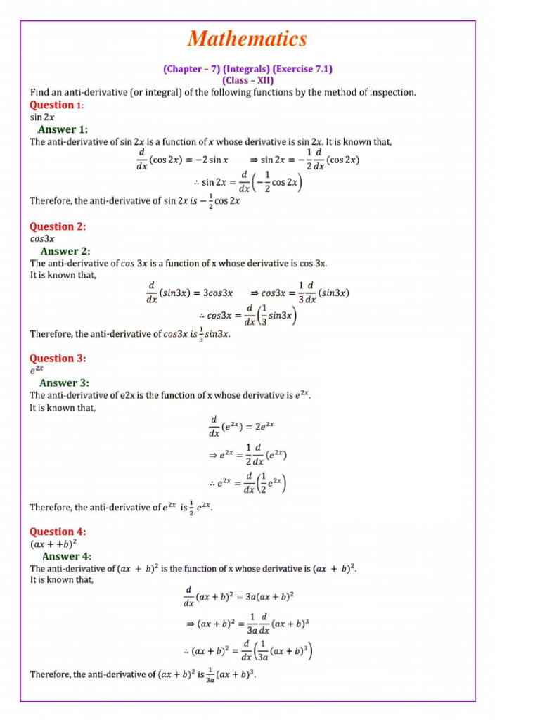INTEGRALS | PDF