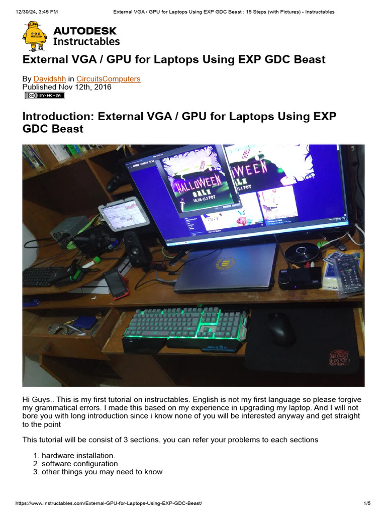 External VGA - GPU For Laptops Using EXP GDC Beast - 15 Steps (With Pictures) - Instructables ...