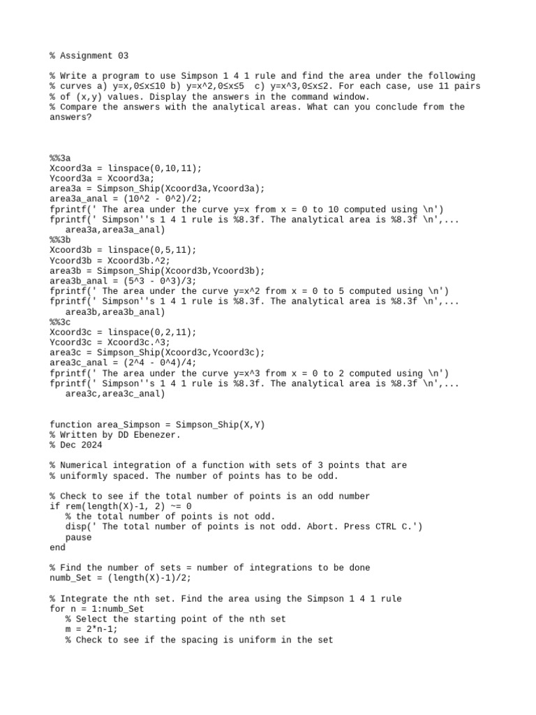 % Assignment 03 | PDF