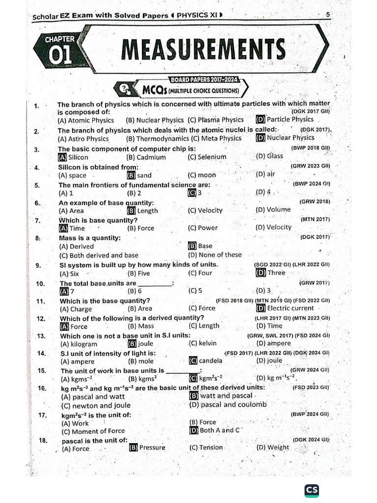 Chapter 1 MCQS | PDF