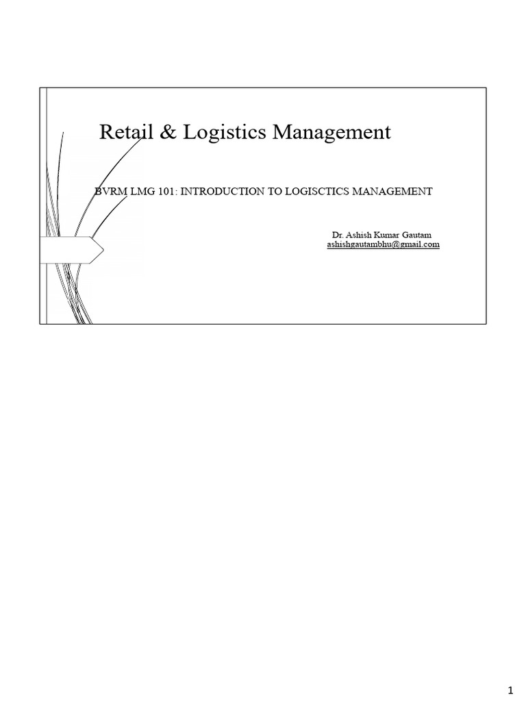 introduction to logistics management pdf | PDF | Logistics | Warehouse