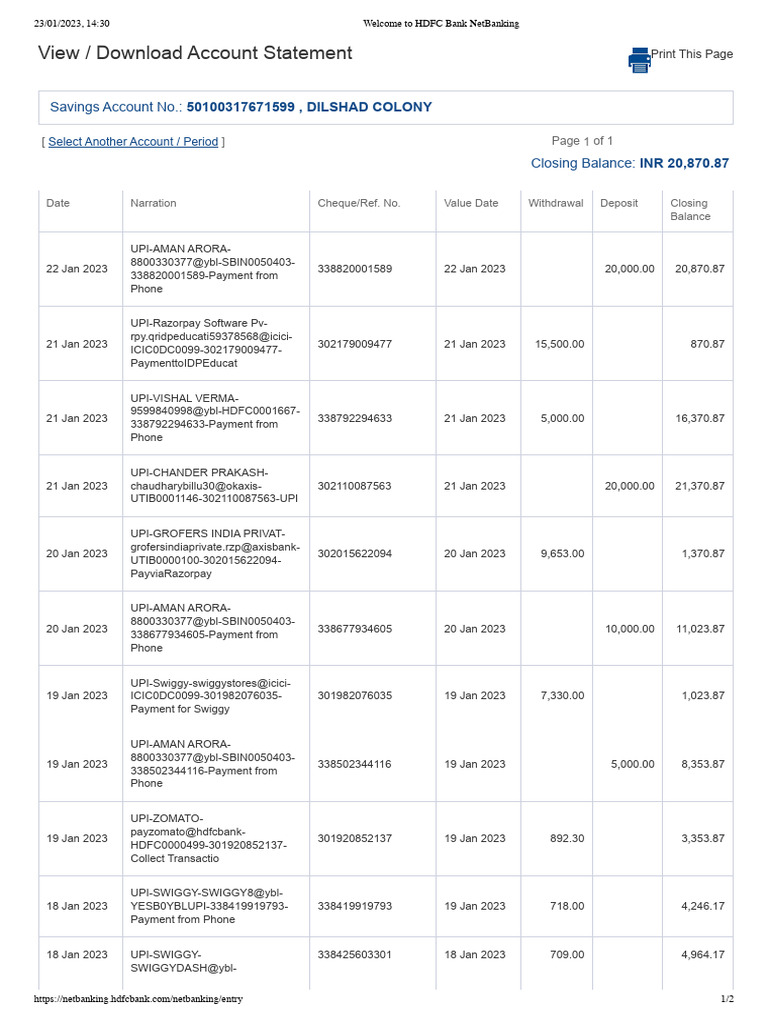 This Month | PDF | Transaction Account | Money
