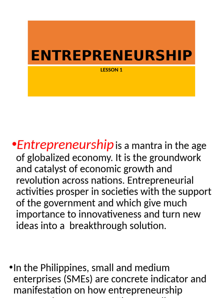 Entrepreneurship Basics & Impact | PDF | Entrepreneurship | Business Economics