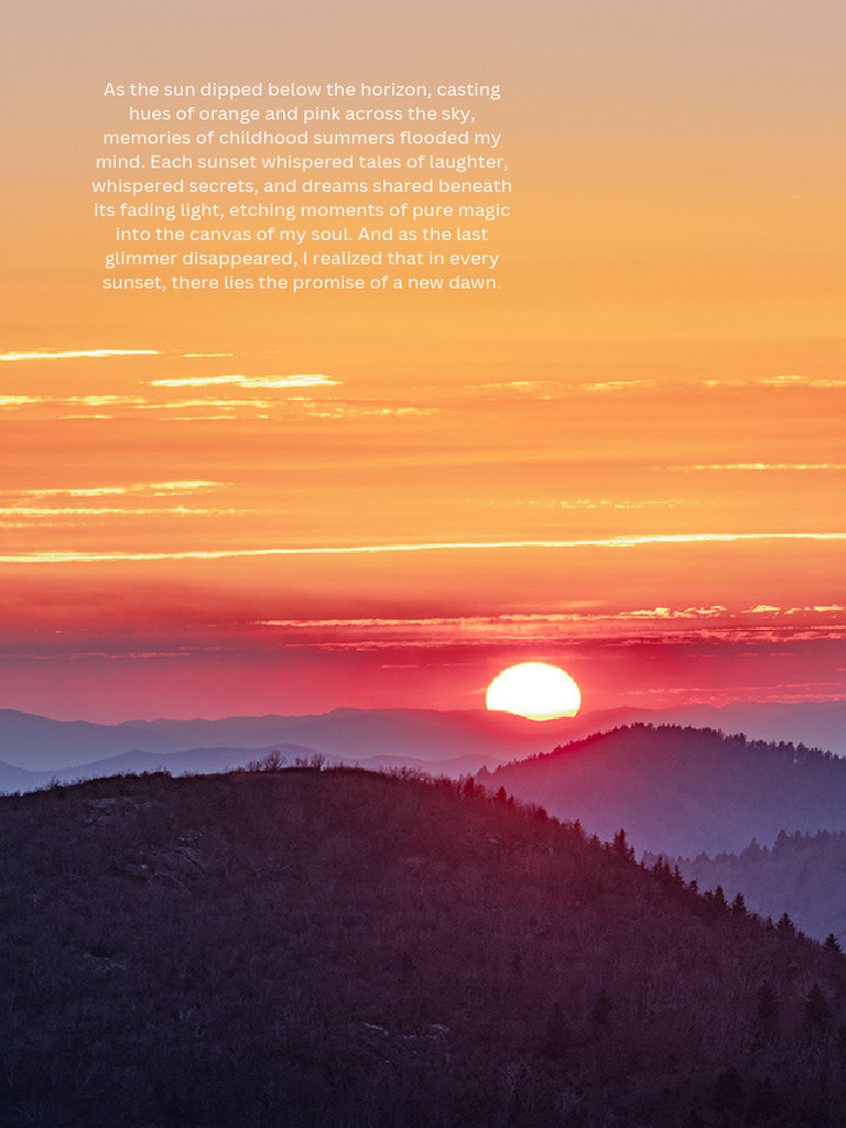 Memories of Summer Sunsets | PDF