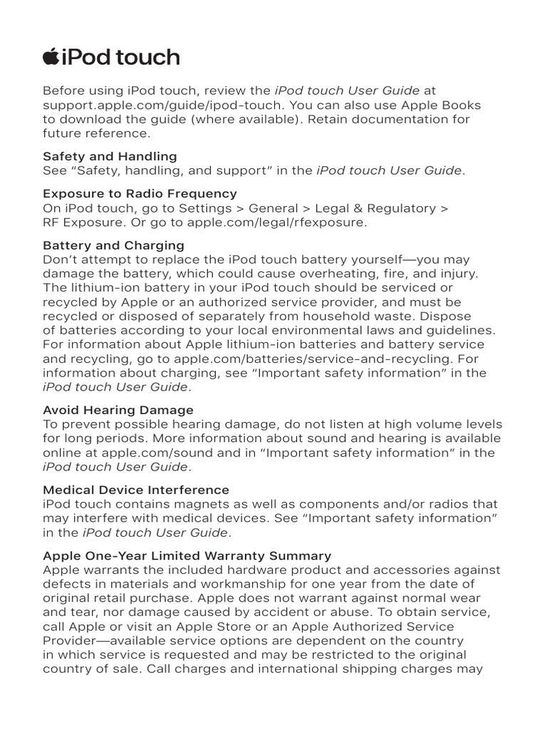 ipod touch 7 gen info | PDF | I Pod | I Pod Touch