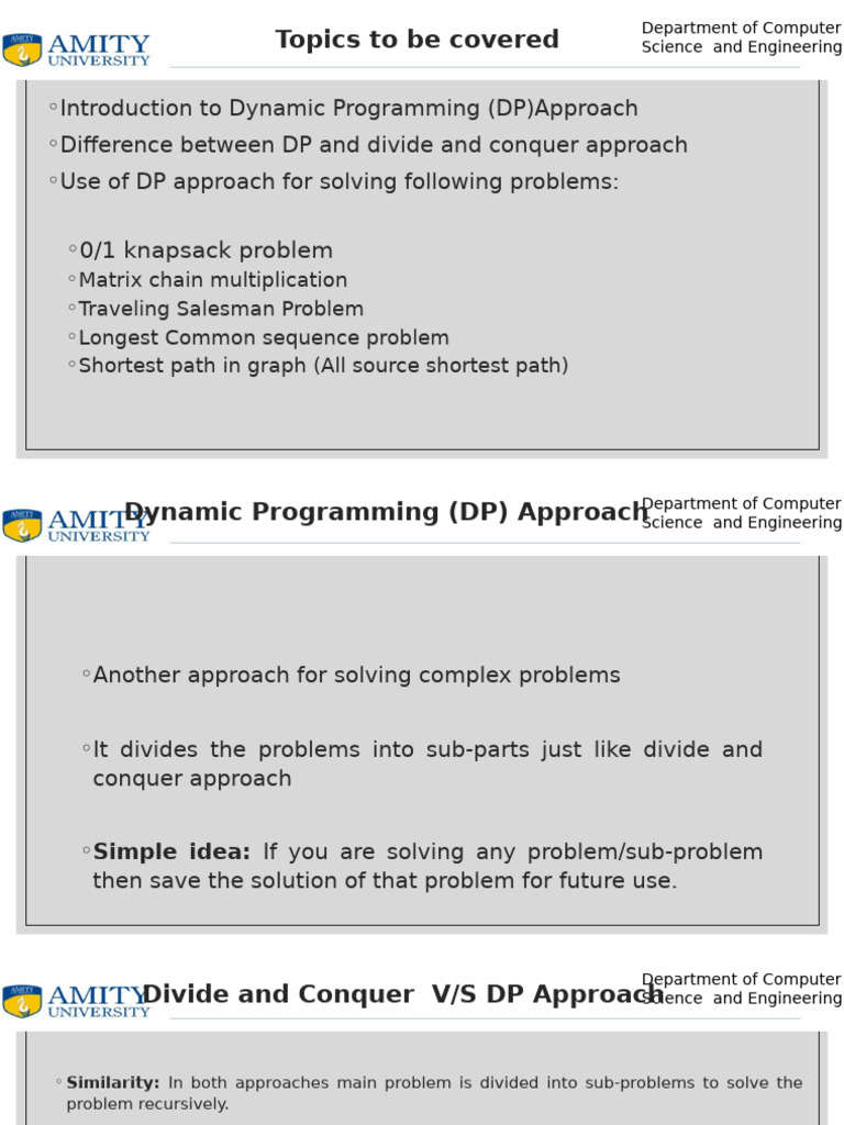 Module%20III_%20FULL%20PPT%20(1) | PDF | Dynamic Programming | Matrix (Mathematics)