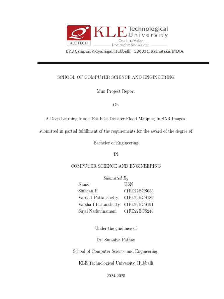 Mini Project Report Template 1 | PDF | Image Segmentation | Use Case