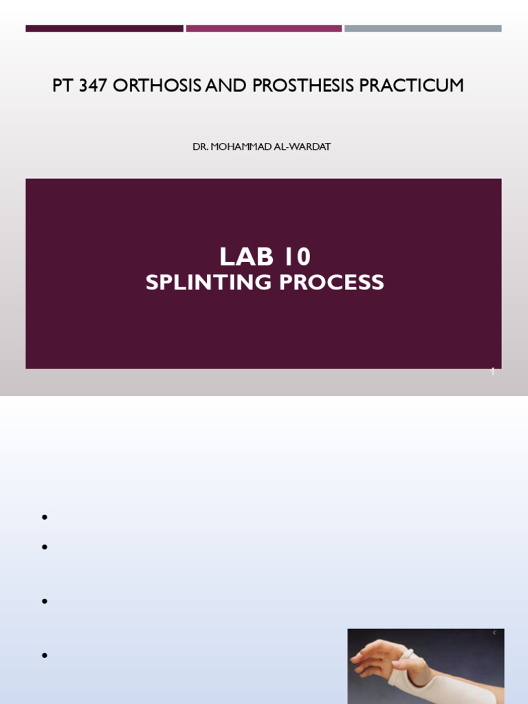 Lab 10 - Splinting Process | PDF | Scissors | Hand