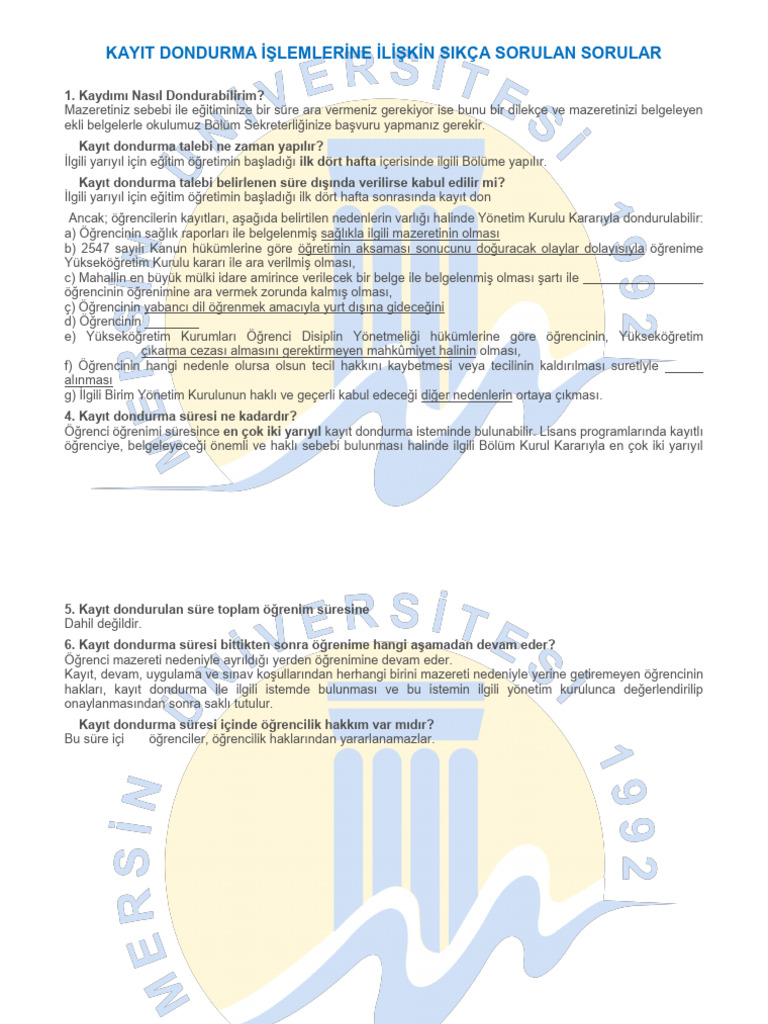 SSS_Kayit_Dondurma | PDF