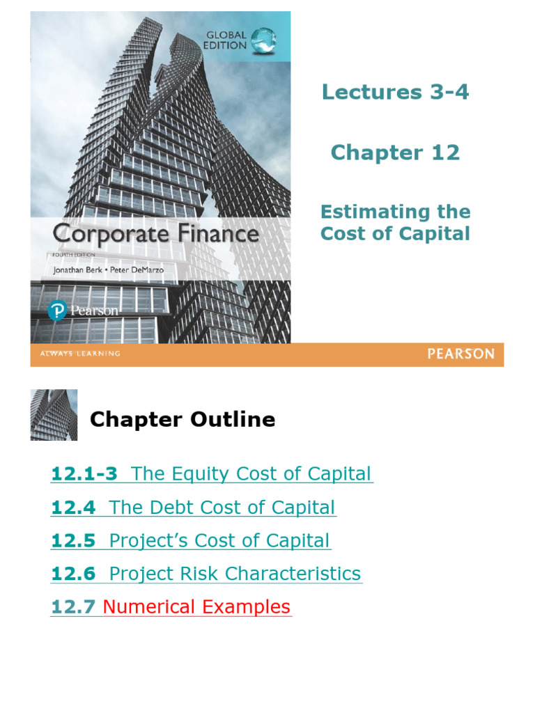 CF 2024 L3-4 COST OF CAPITAL (BD CHAPTER 12) (4) | PDF | Cost Of Capital | Bonds (Finance)