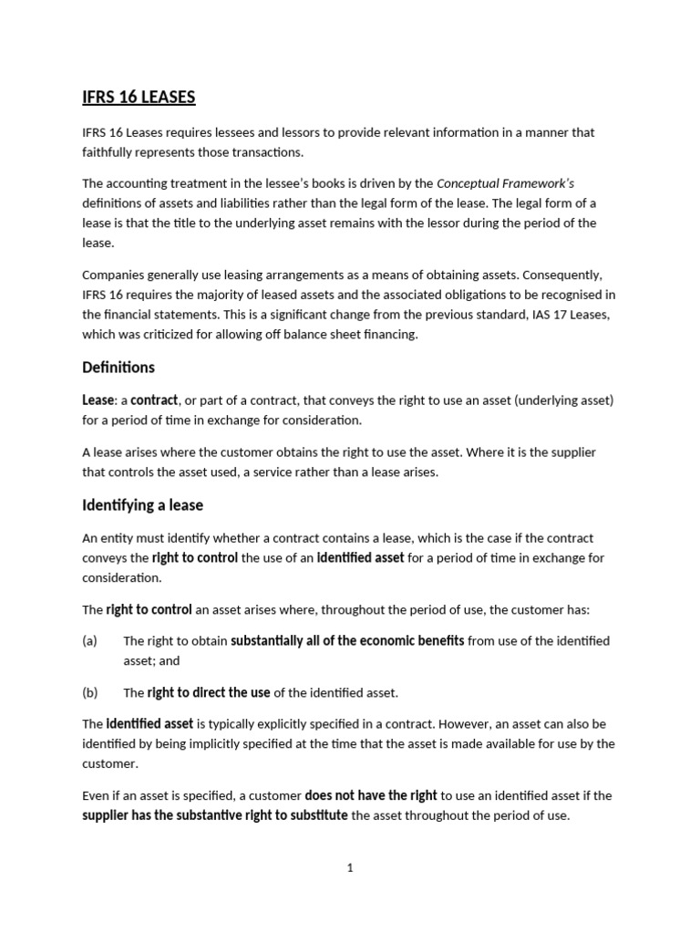 IFRS 16 LEASES | PDF | Lease | Deferred Tax