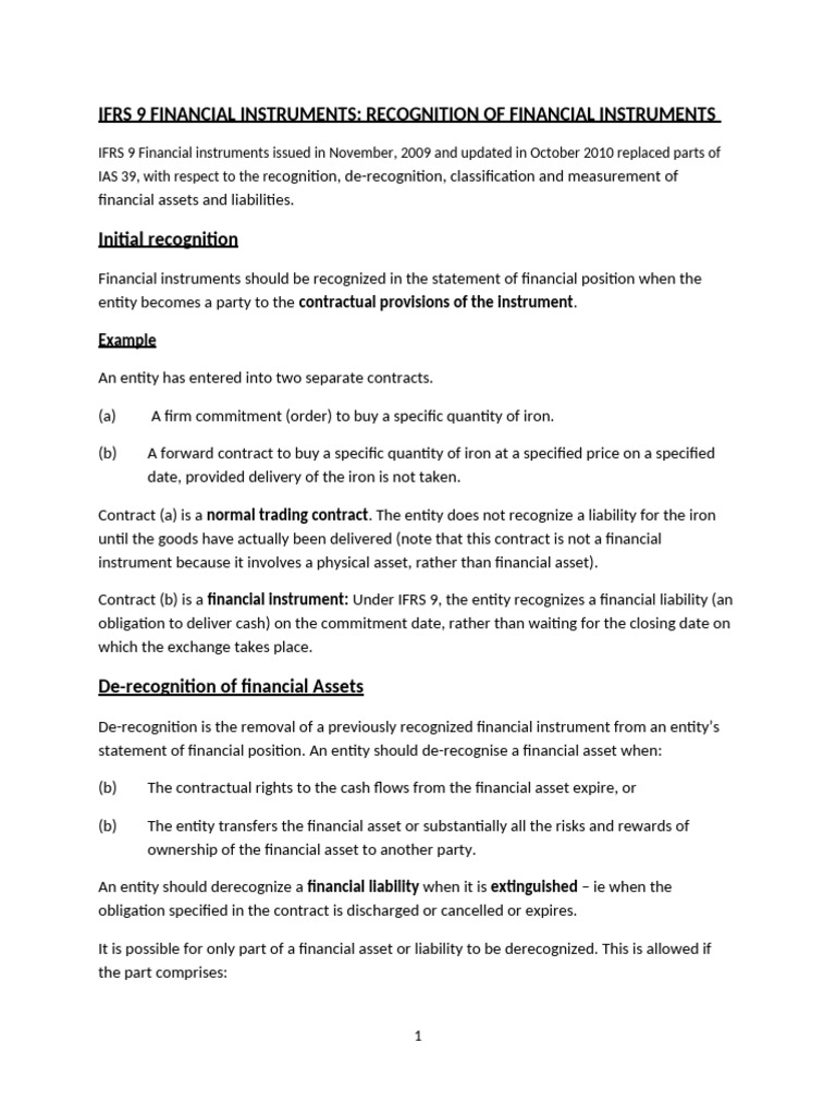 Ifrs 9 Financial Instruments | PDF | Fair Value | Equity (Finance)