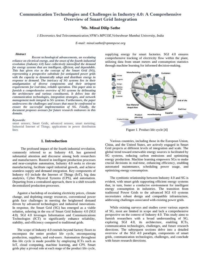 Smart Grid Research Paper Mdsathe | PDF | Smart Grid | Computer Network