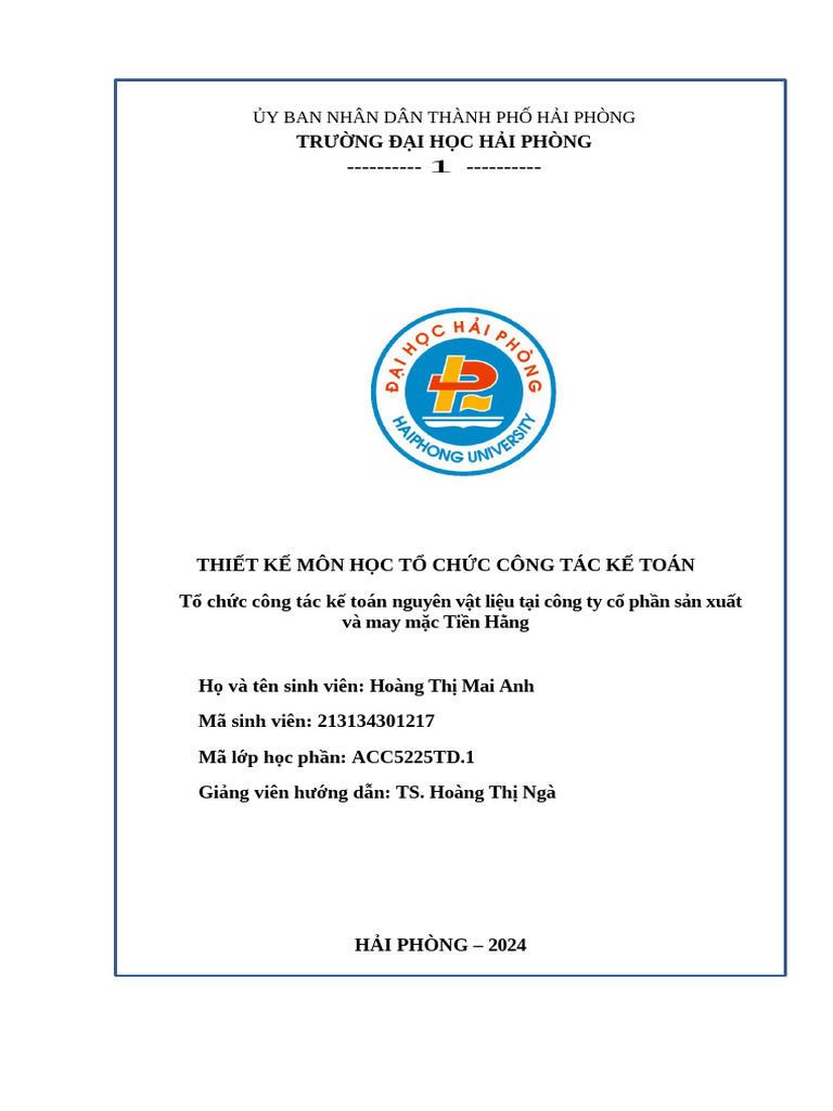 bài-môn-thiết-kế-tcctkt | PDF