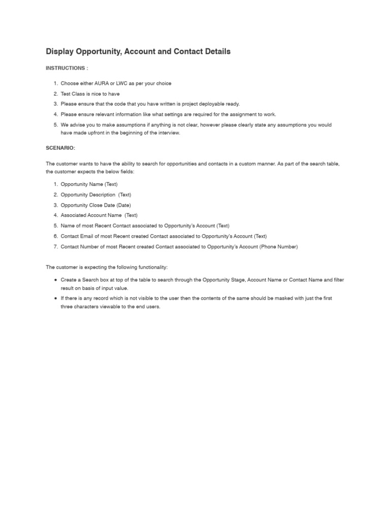 Custom Opportunity & Contact Search | PDF
