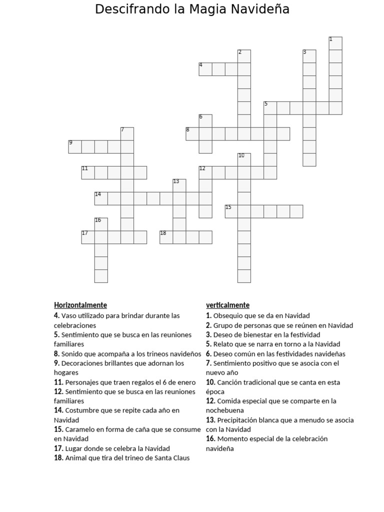 cRUCIGRAMA 1 NAVIDAD | PDF