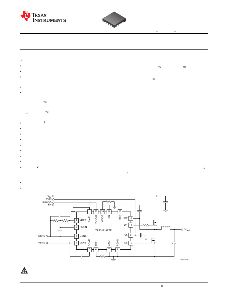 Tps 51219 | PDF | Electronic Engineering | Electronics