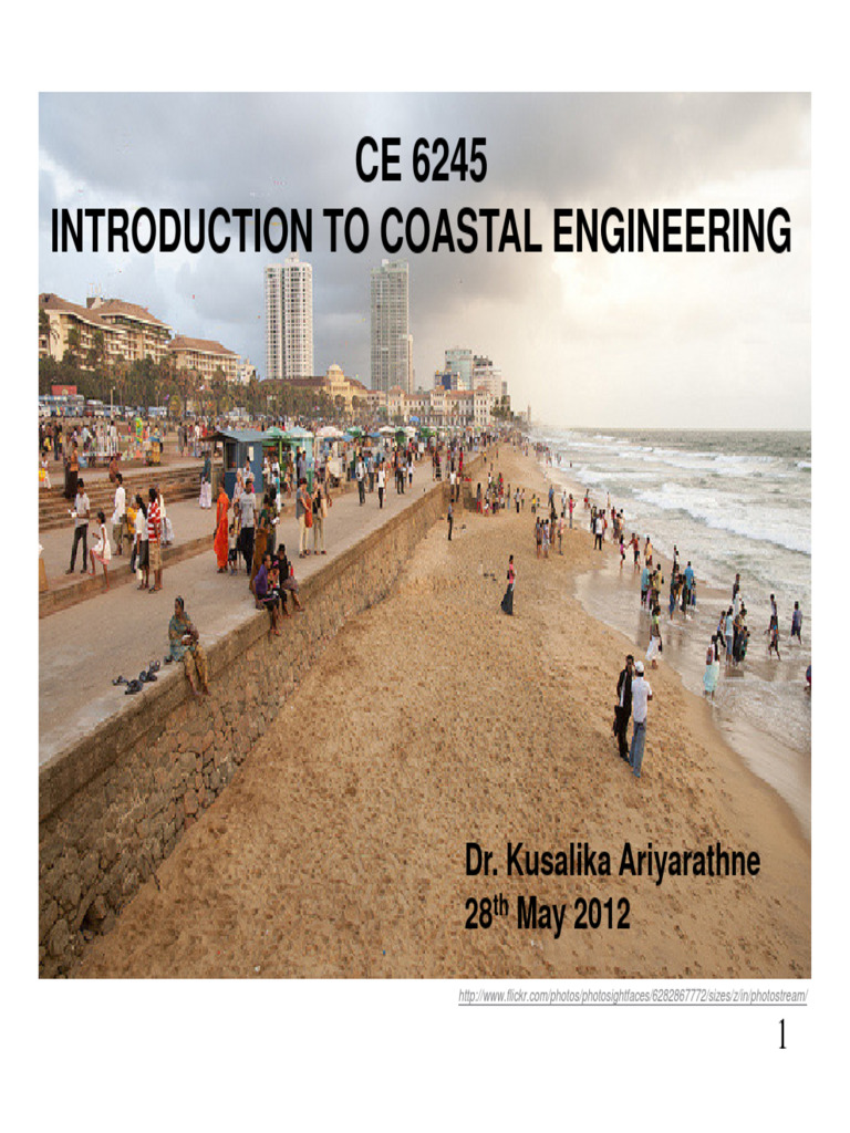 Lesson - 1 - 1 Coastal Engineering FOE UOR | PDF | Waves | Coast