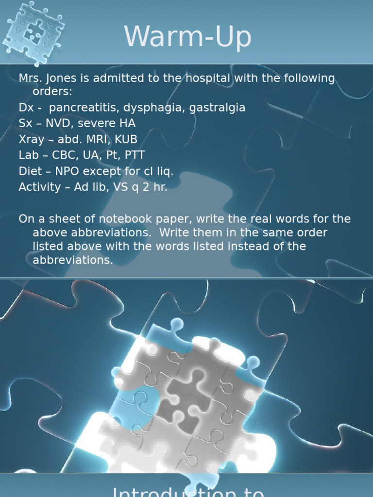 Day 21-Intro To Medical Terminology PP | PDF | Linguistics | Languages