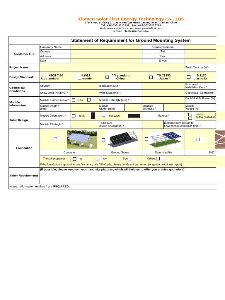 SOR For Ground Solar Mounting System | PDF | Deep Foundation ...