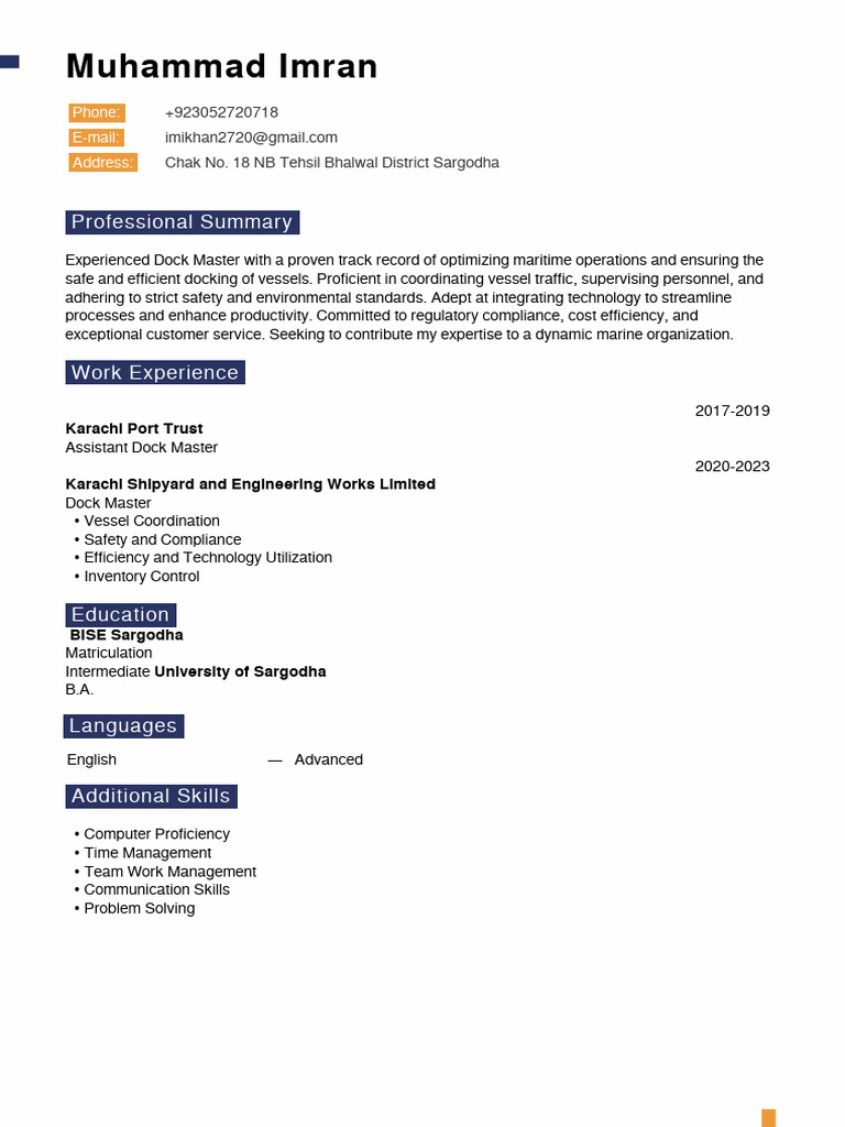 Muhammad_Imran_CV | PDF | Business