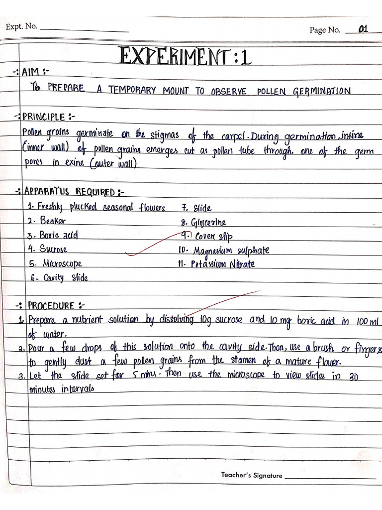 Bio Practical Record Book | PDF