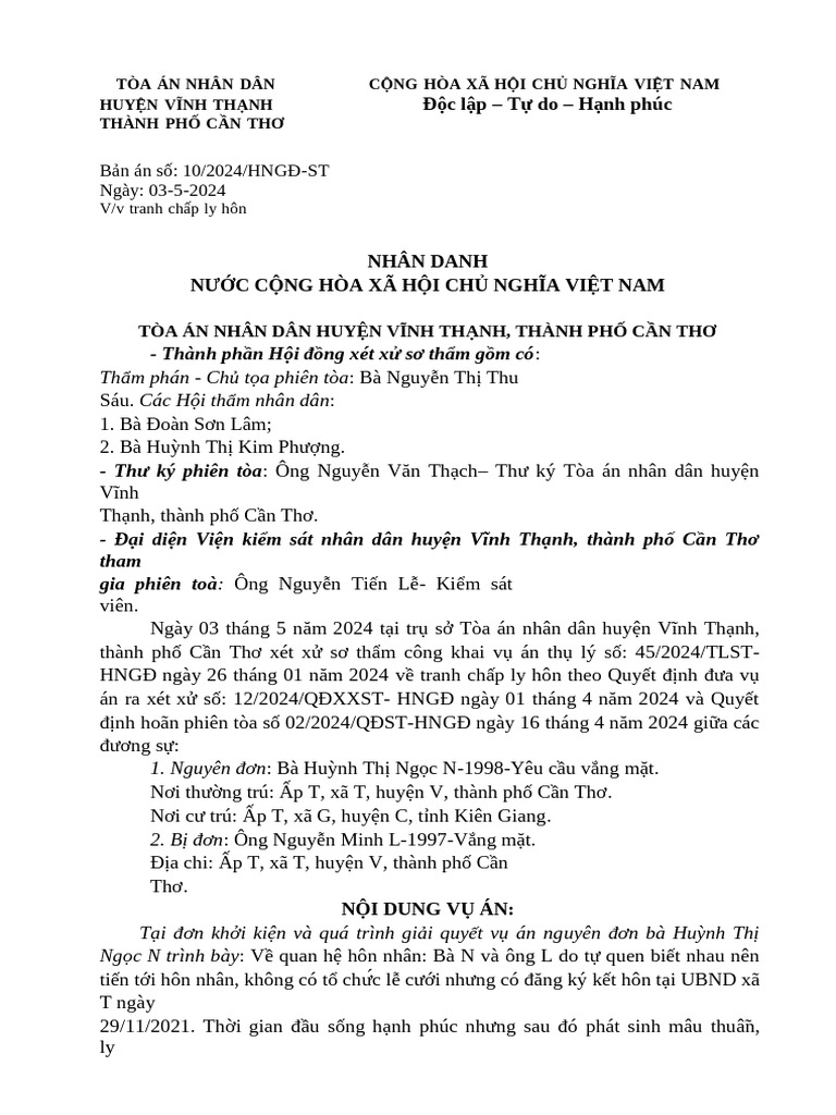 10 - 2024 - HNGD-ST - Can Tho | PDF