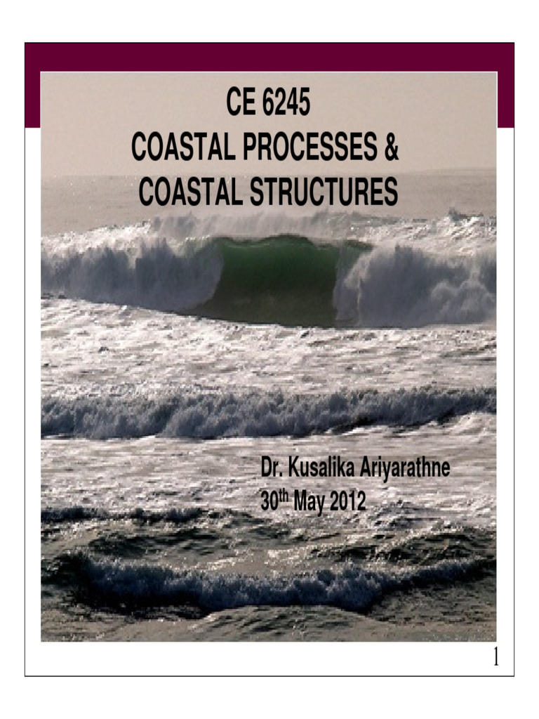 Lesson - 1 - 2 Coastal Engineering | PDF | Coastal Geography | Physical ...