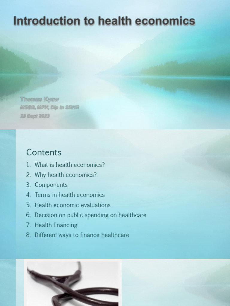 Introduction to Health Economics Basics | PDF | Economics | Health ...