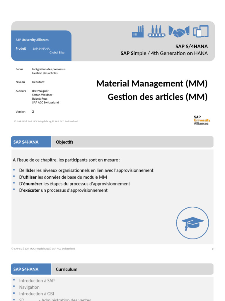 05 Intro S4HANA Using GBI Fr MM 00 Presentation v2 | PDF | Inventaire | Facture