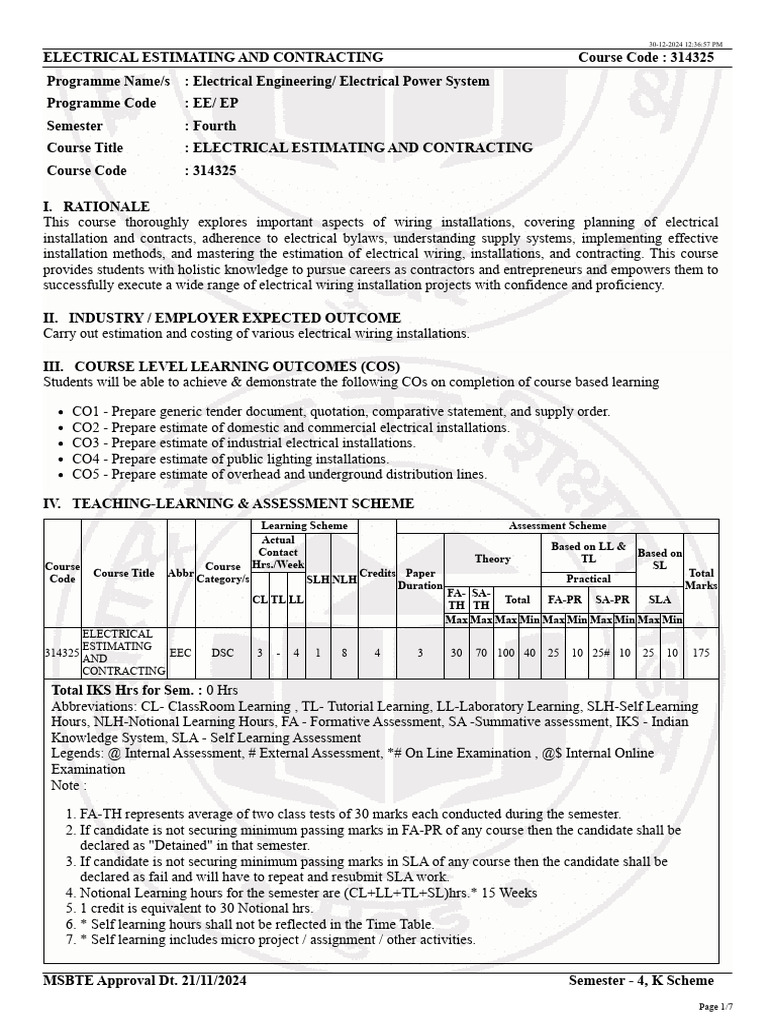 314325-Electrical Estimating and Contracting | PDF | Electrical Wiring | High Voltage
