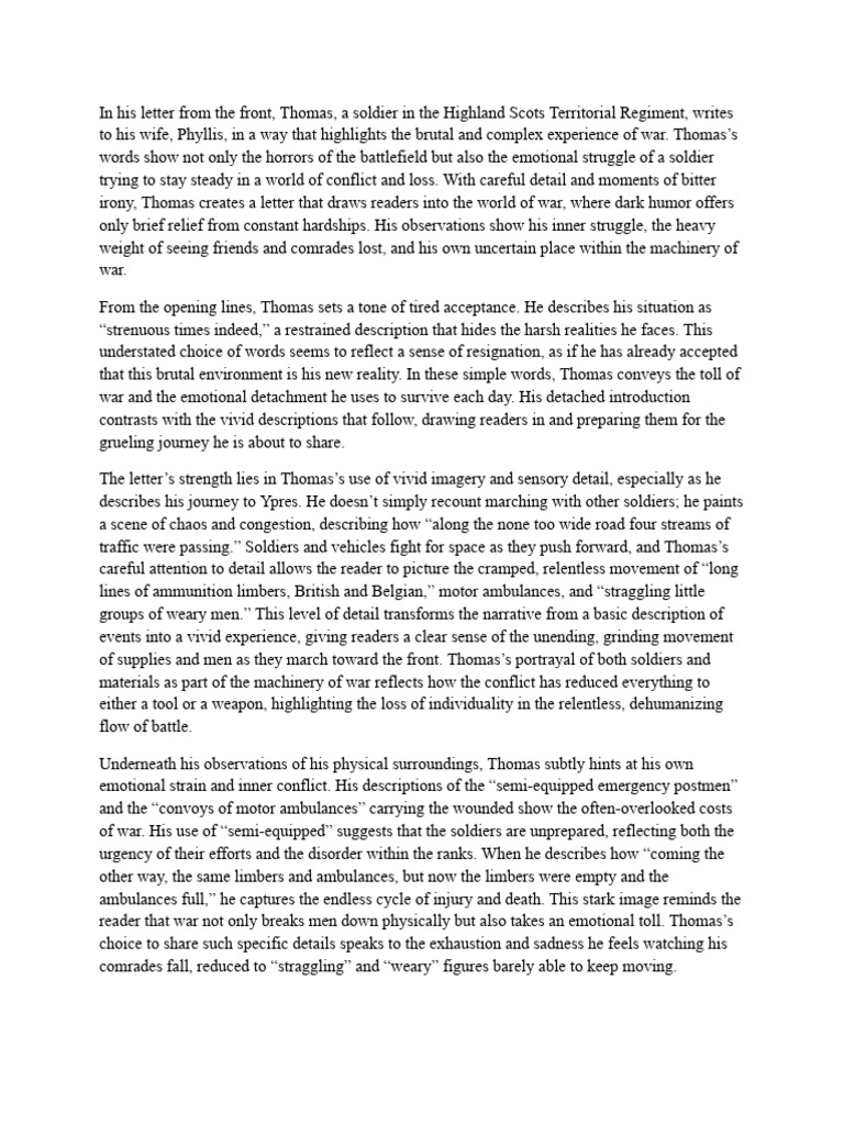 Analysis of A Letter | PDF