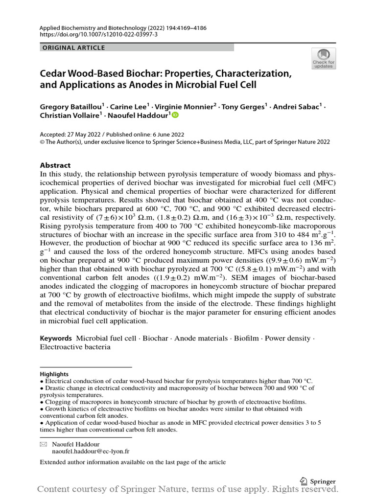Cedar_Wood-Based_Biochar_Properties_Characterizati | PDF | Pyrolysis ...