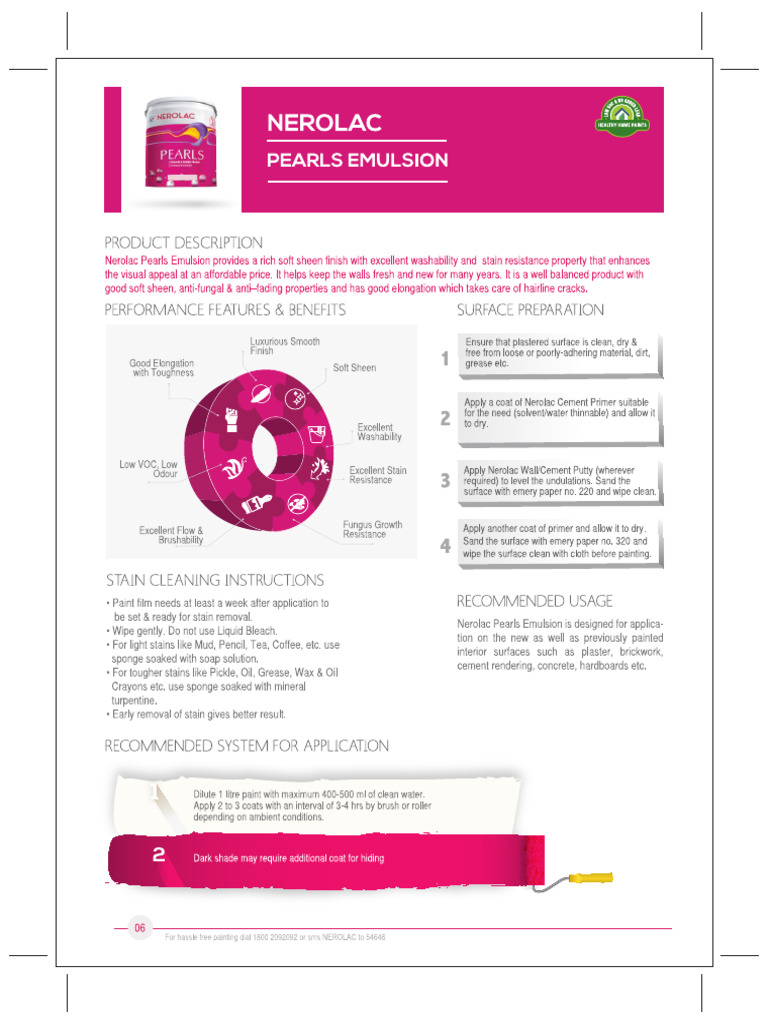 Nerolac Pearls Emulsion | PDF
