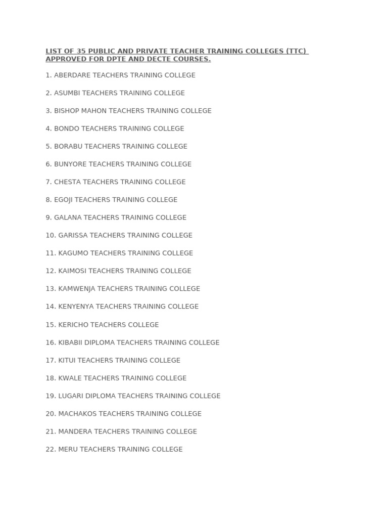 TTC | PDF | Nairobi | Kenya