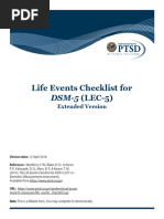 The Trauma Life Events Tale Checklist | PDF | Psychological Trauma ...