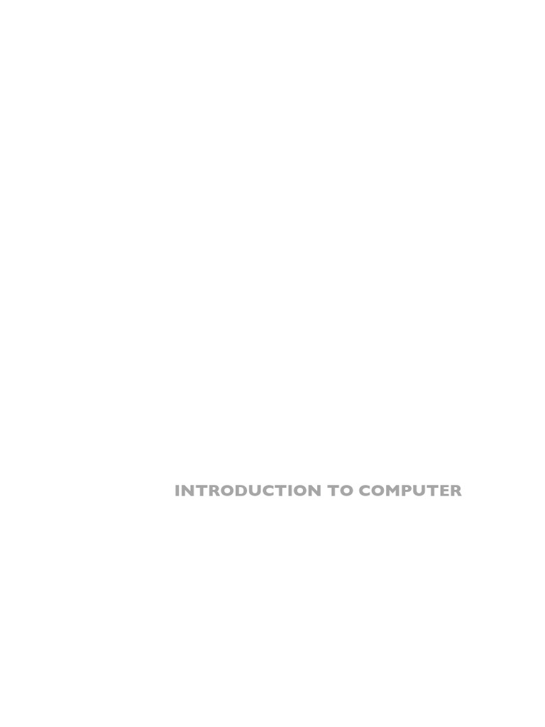Introduction To Computer | PDF