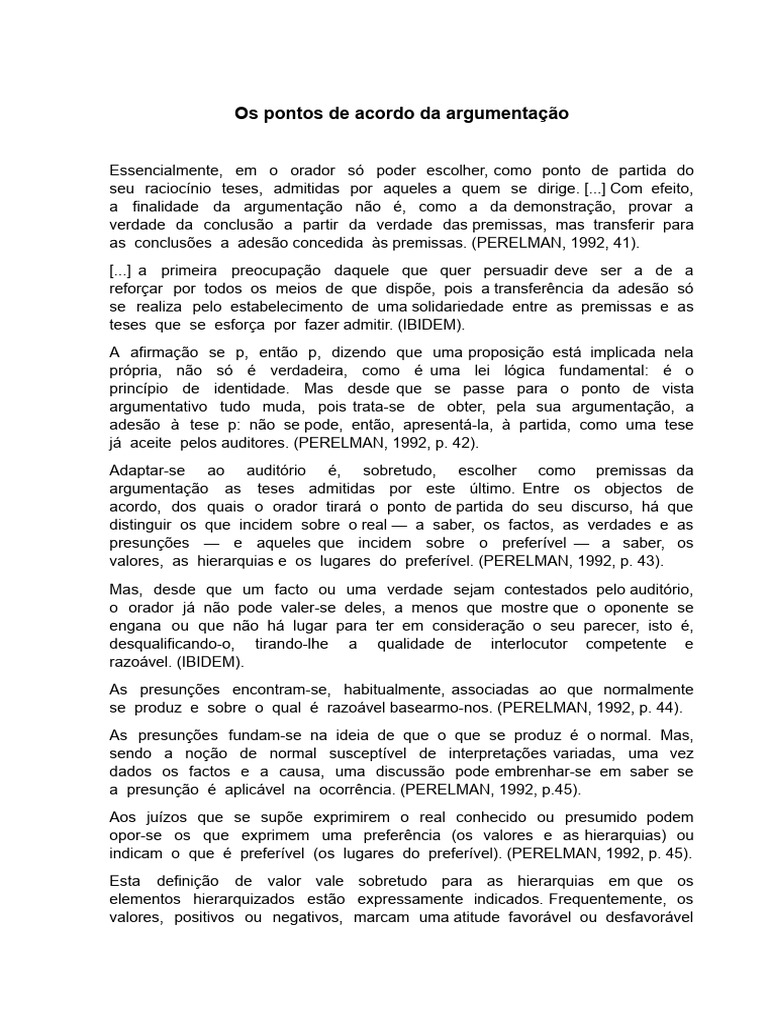 Pontos de acordo (1992) | PDF | Verdade | Conhecimento