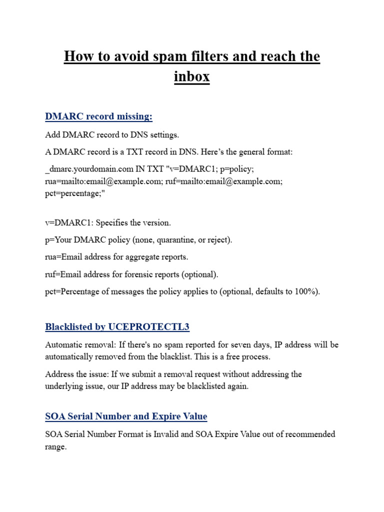 Email Spam Prevention | PDF