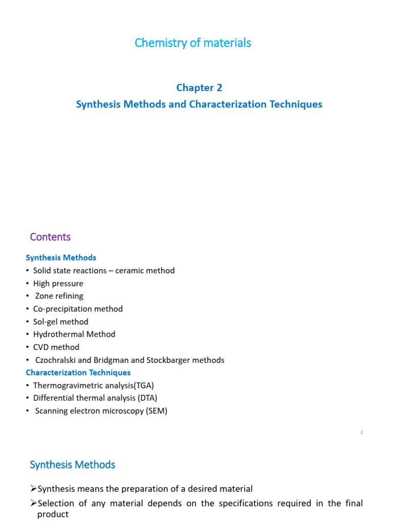 Chapter 2 - Chemistry of Materials 2023 | PDF | Scanning Electron ...