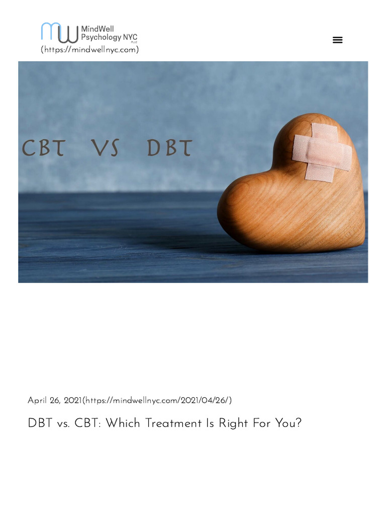 DBT vs. CBT_ The Guide To Which Treatment Is Right For You_ | PDF ...