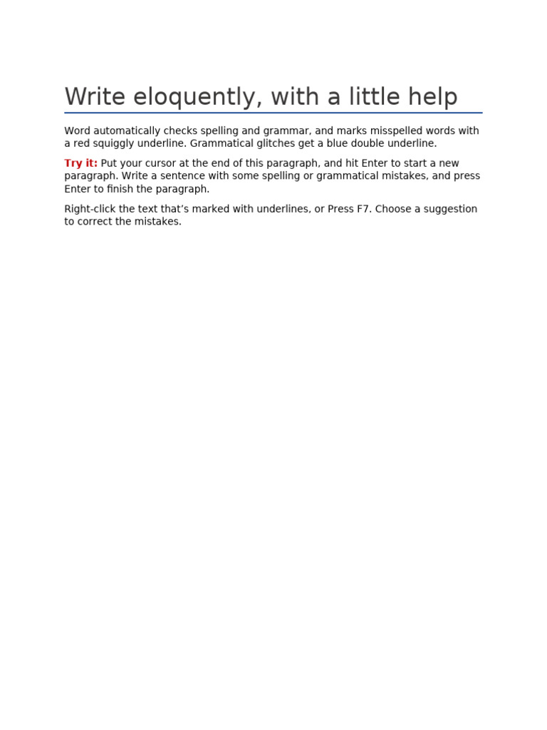 Write Eloquently, With A Little Help | PDF | Microsoft Word | Computer ...