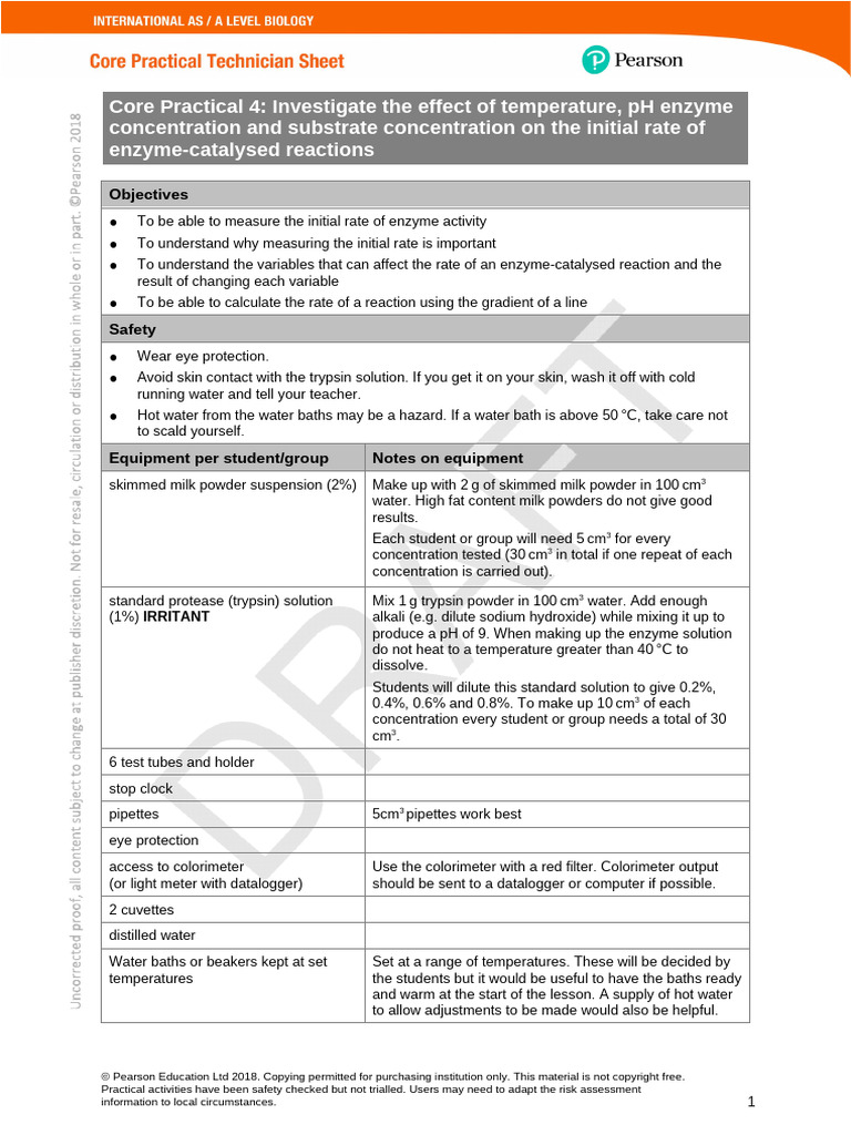 IAS Biology TRP1 CP4 Tec | PDF | Water | Enzyme