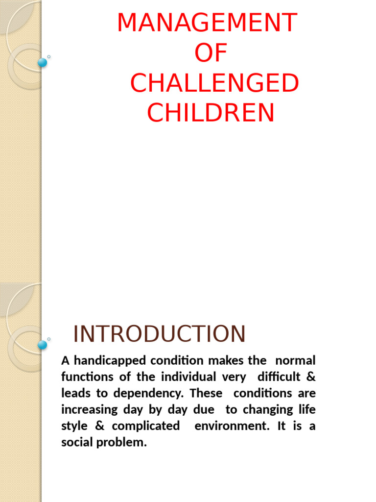Challenged Children1 | PDF | Hearing Loss | Disability